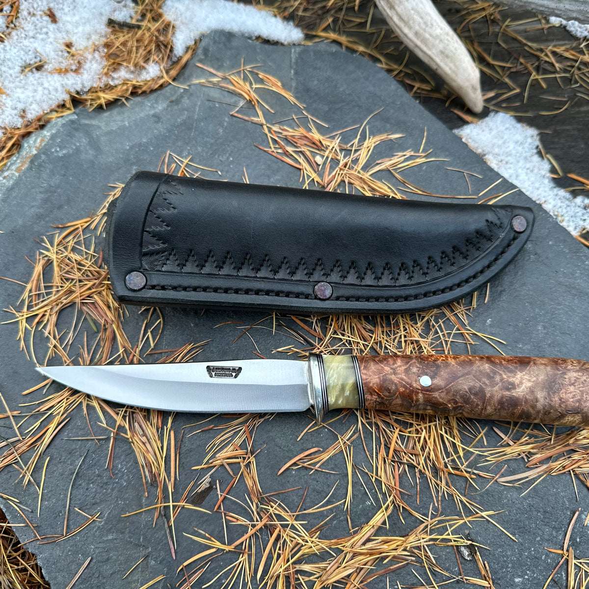 Maple Burl & Musk Ox Pintail – Behring Made