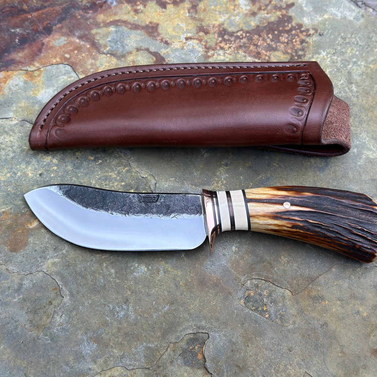 Sambar Red Stag & Mammoth Ivory Semi Skinner – Behring Made