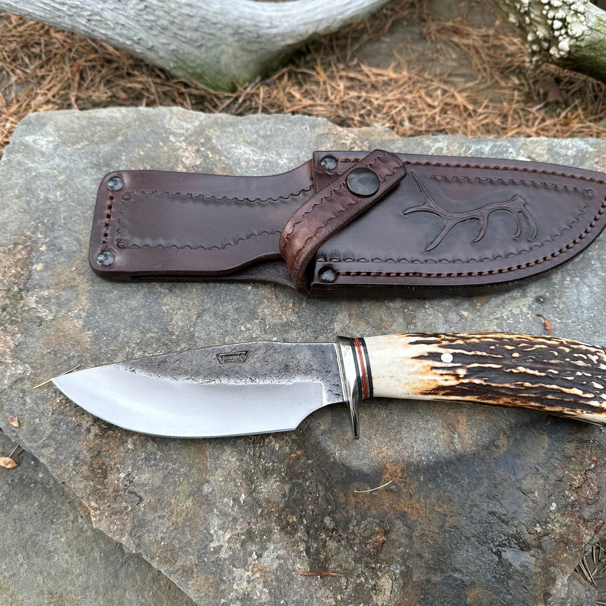 Sambar Stag Alaskan w/ Custom Elk Antler Sheath – Behring Made