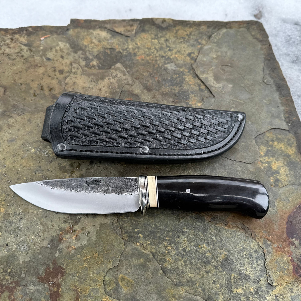 Buffalo Horn & Mammoth Ivory Drop Point – Behring Made