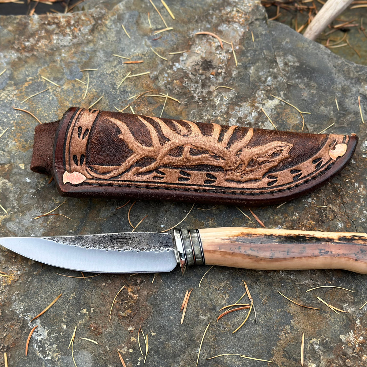 Artifact Walrus Ivory Trout & Bird in Mudbone Leather – Behring Made