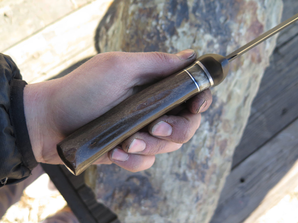 Behring Made | Fossilized Mammoth Rib and Ox Boss Blued Camp