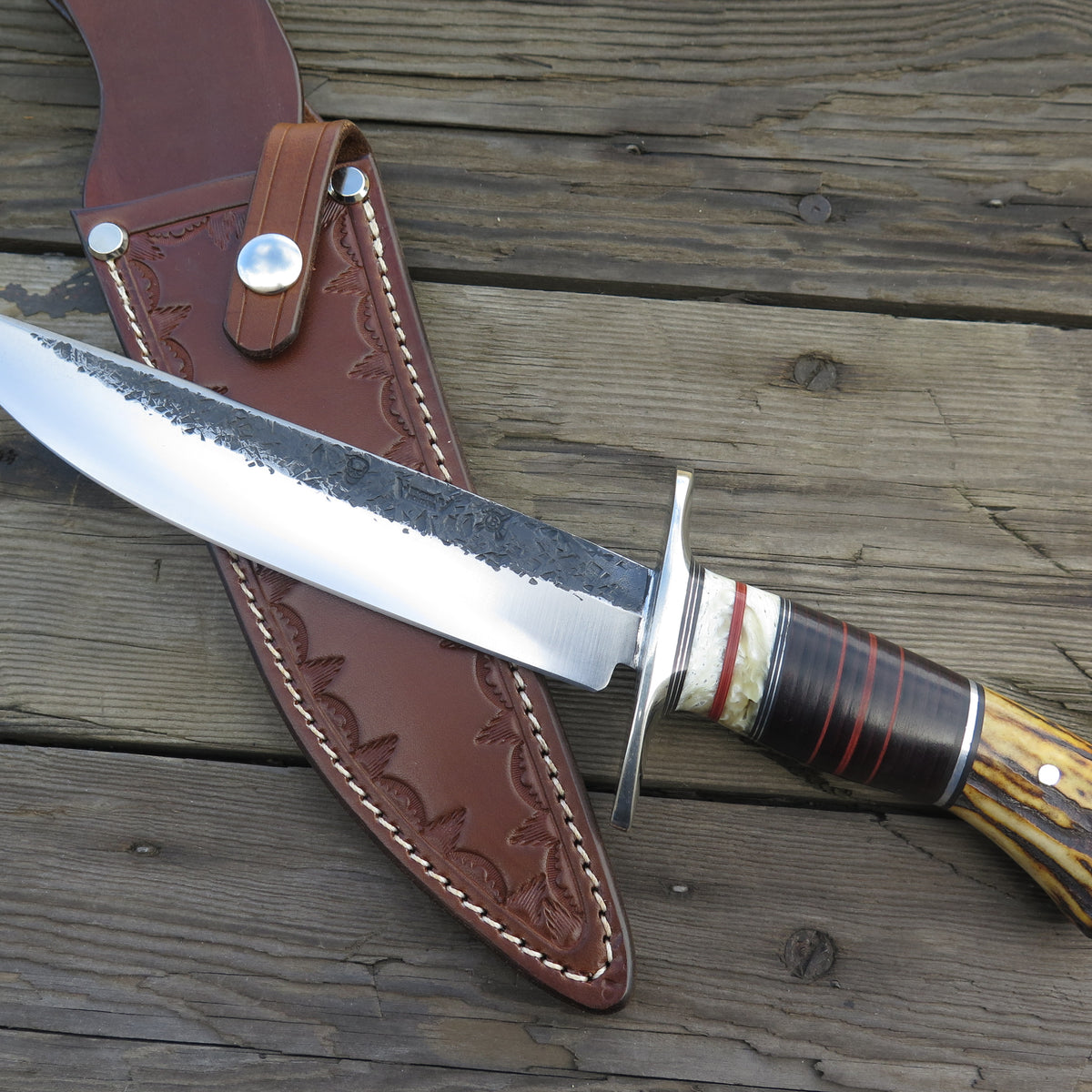 Sambar Stag, Musk Ox and Horsehide Field Knife – Behring Made