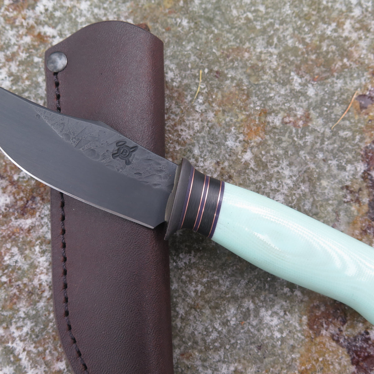 Tiffany Blue G10 Blued Clip Point – Behring Made