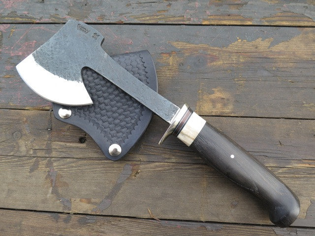 Ancient Bog Oak & Walrus Ivory Hatchet – Behring Made