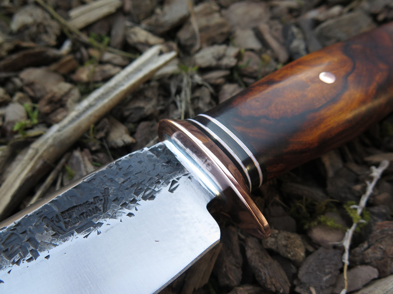 Desert Ironwood Hunter and Exotic Inlay Sheath – Behring Made