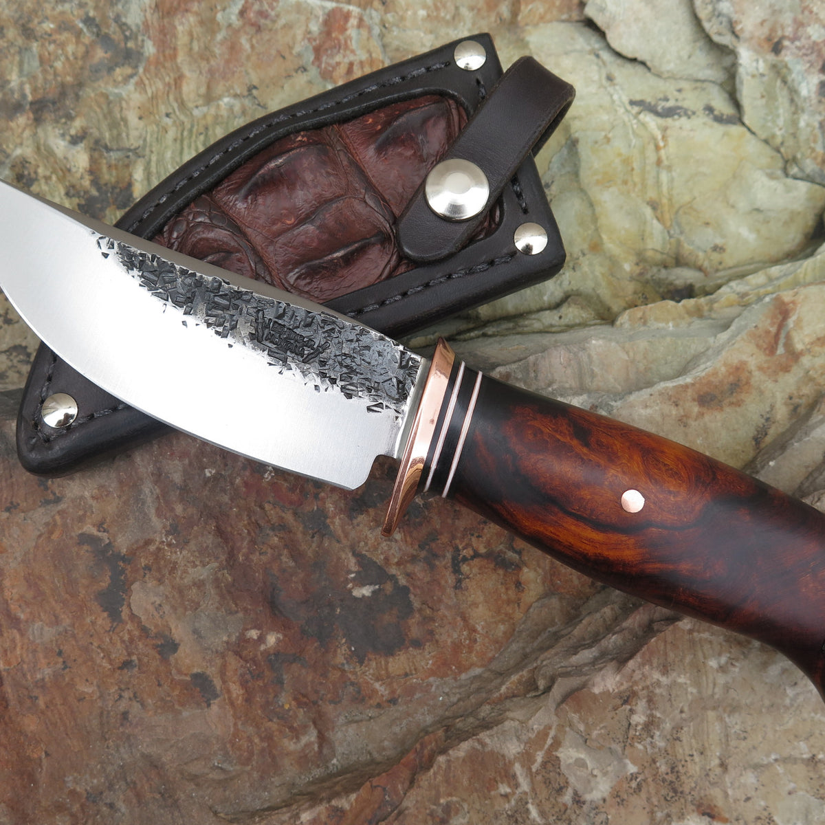 Desert Ironwood Hunter and Exotic Inlay Sheath – Behring Made
